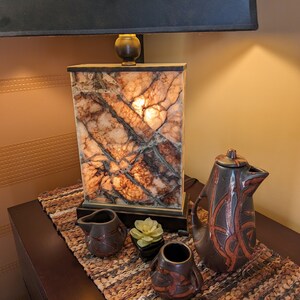 Live-edge Solid Wood Jewelry Chest Trinket Box Office Desk Organizer 4 ...