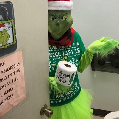 Grinch Embroidered Toilet Paper, Christmas Toilet Paper Gift - Etsy