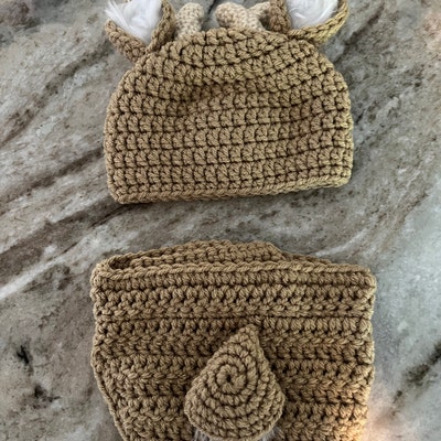 Newborn Crochet Cow Hat, Animal Hat, Knit Hat Red Cow Red Bull Red ...