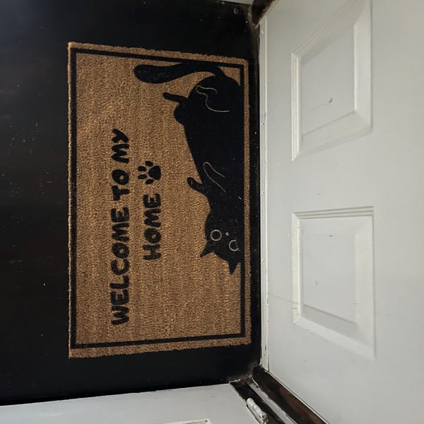 Floral Door Mat | Boho Modern Gift for Home | Floral Welcome Mat ...