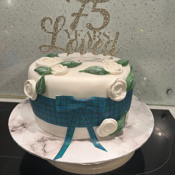 75 Years Loved Cake Topper, 75th Birthday Cake Topper, 75th Birthday ...