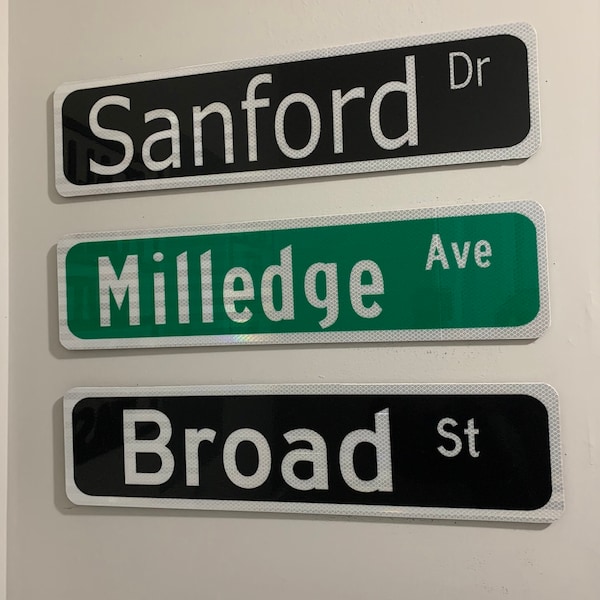 Broad Street Sign // Athens, GA // 6" X 24" UGA Metal Street Sign ...