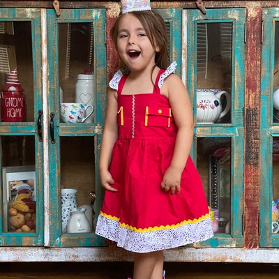 Girl's Fireman Rescue Dog Dress , Girl's Fire Rescue Dress , Girl's ...