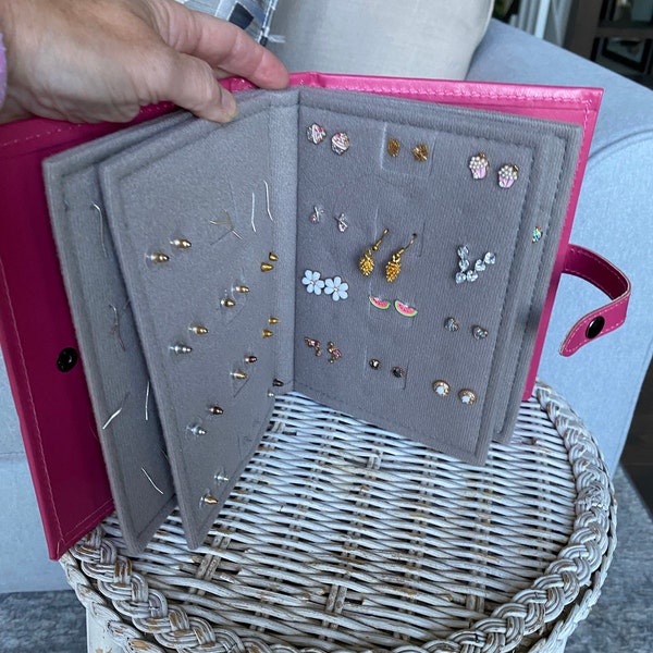 Earring Storage Book - 11 Colours - Earring Holder - Stud Earring ...