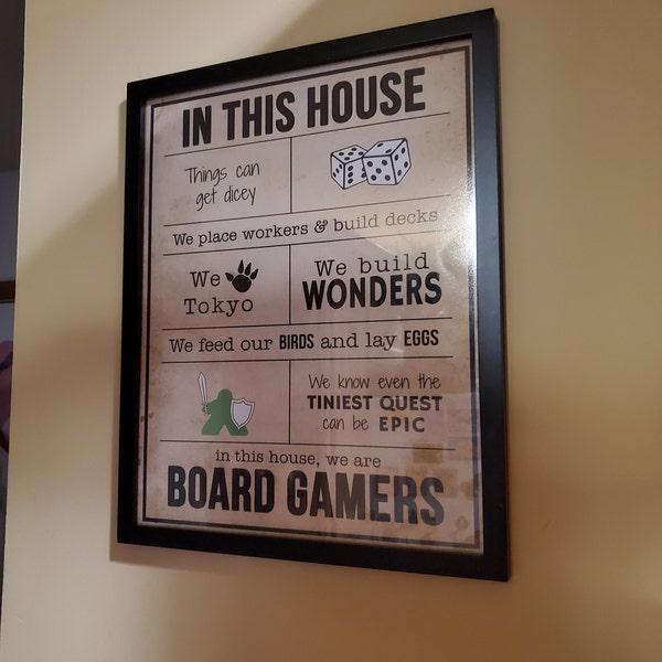 Printable Custom Vintage Style Board Game Wall Art~personalized Table ...