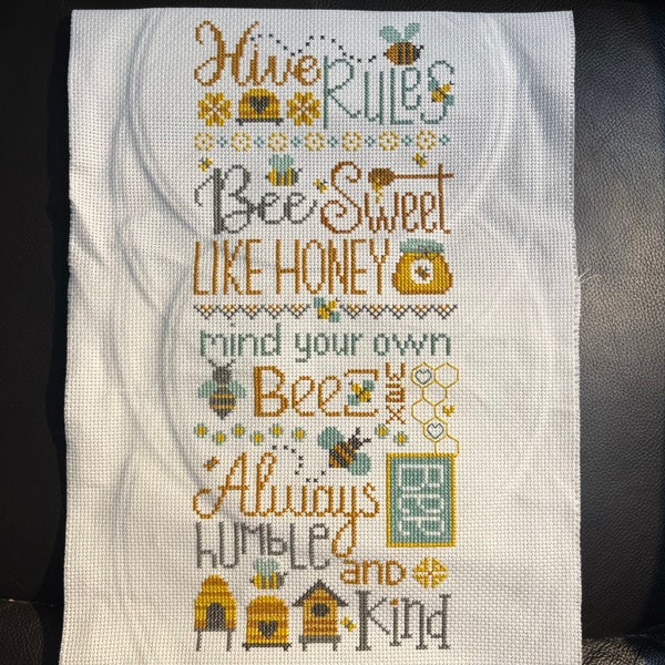 Hive Rules Cross Stitch by Lindsey Weight of Primrose Cottage Stitches - PDF Pattern - Etsy