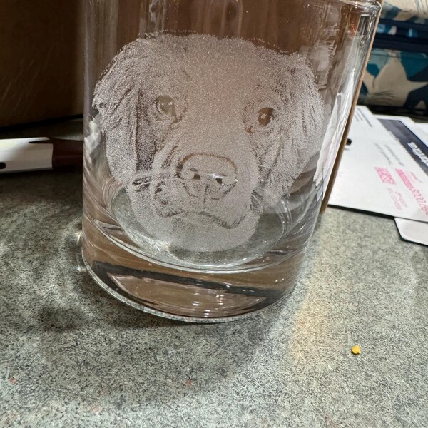 Custom Etched Handwriting Rock Glass Engrave Your Handwritten Message ...