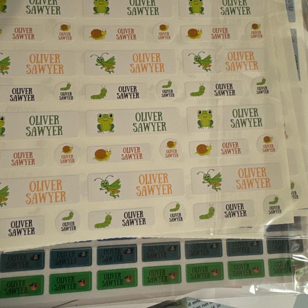 Custom Waterproof Daycare Labels- Dishwasher Safe - Preschool Labels ...