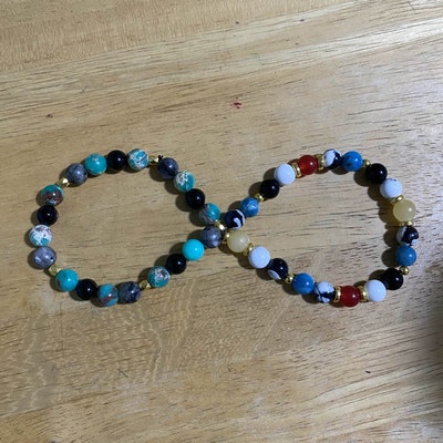 Shinso BNHA Real Crystal Bead Bracelet - Etsy