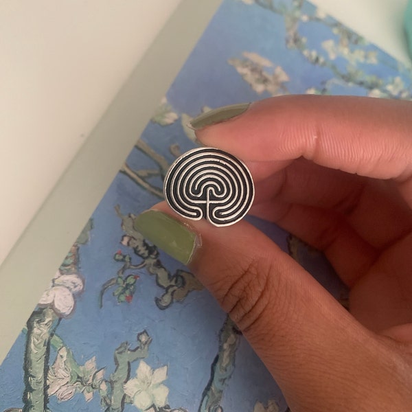 Celtic Maze Labyrinth Pewter Pin Badge - Hand Made in Cornwall - Etsy UK