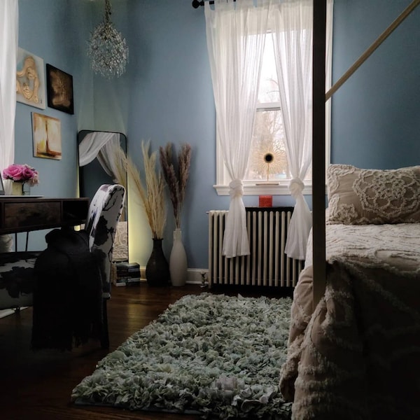 White Sheer Linen Curtains, White Canopy Made of Linen Muslin, Perfect ...