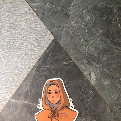 Purple Flowers Hijabi Cute Hijabi Stickers Islamic - Etsy