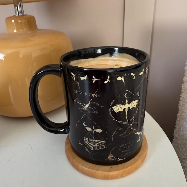 Fourth Wing Mug Bookish Dragon Mug Romantasy Mug for Xaden Riorson Fans ...
