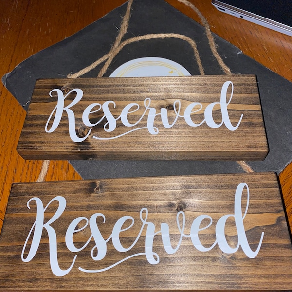 Wedding Reserved Sign - Wood Reserved Sign - Reserved Sign - Wedding ...