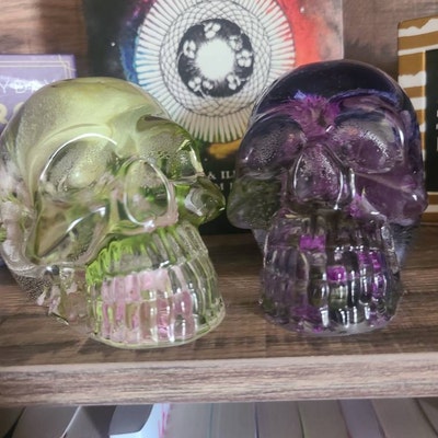 Custom Resin Skulls With Real Flowers. Roses, Carnations, Sunflowers ...