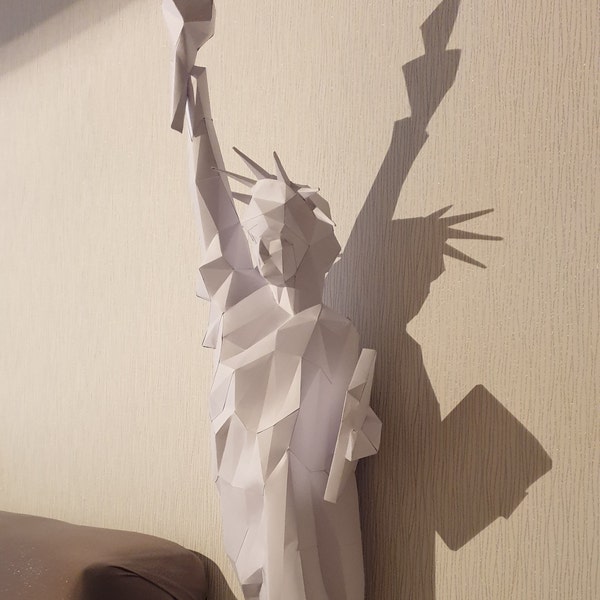 Statue of Liberty Papercraft Sculpture, Printable 3D Puzzle, Papercraft ...
