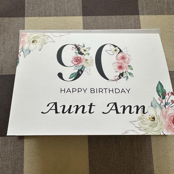 Custom 3rd Birthday Card for Girl, Happy Birthday Age 3 Card ...