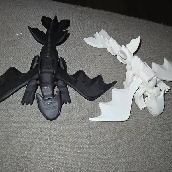 3d Printed Articulated Dragon Toothless - Etsy