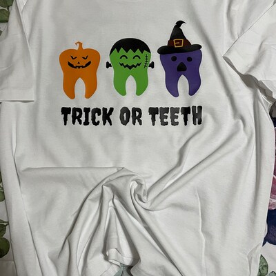Trick or Teeth SVG Funny Dentist Halloween SVG Cut Table - Etsy