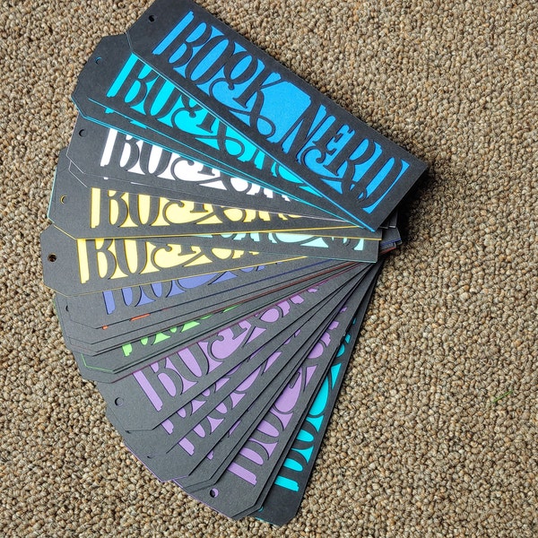 Book Nerd Bookmark SVG File for Cricut and Silhouette - Etsy