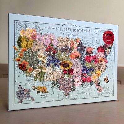 USA State Flowers 1000 Piece Puzzle by Wendy Gold Floral Puzzle - Etsy
