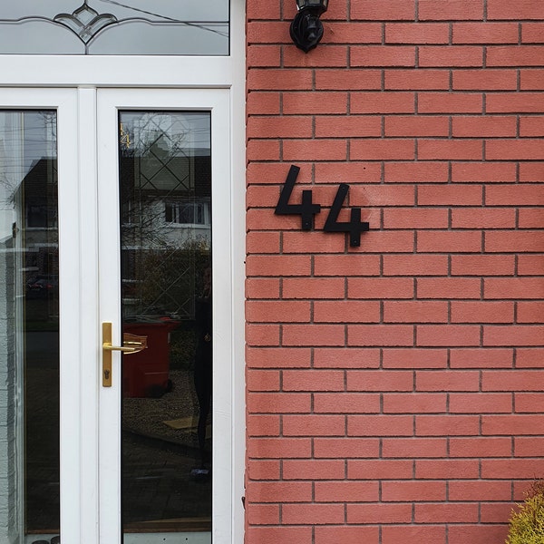 CLASSIC MODERN House Numbers, Black Front Door Numbers, 8 and 12 Inch ...