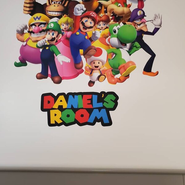 Super Mario Inspired Decal, Mario Decal, Game Room, Mario Kart Decal ...