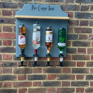 Handmade Pine Optics Bar, Personalised, Home Bar, Wall Mounted Optics ...