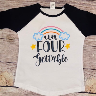 Un Four Gettable Svg for Cricut, Kids Shirt, Girl Birthday Shirt, 4th ...
