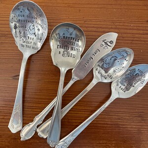 It's Always Tea Time Spoon For Tea Stamped Silver | Etsy