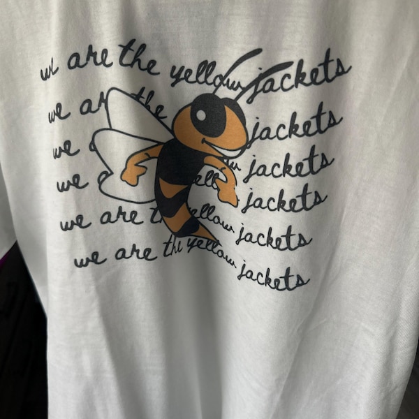 Yellow Jackets Spirit Wear Shirt. School Mascot. We Are the Yellow ...