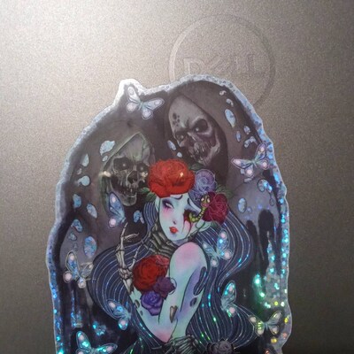 Linggo Surreal Drawing Horror Flower Girl With Eyeball Wall - Etsy