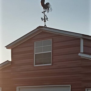 HUGE Handcrafted 3 Dimensional Crowing ROOSTER Weather Vane Copper ...