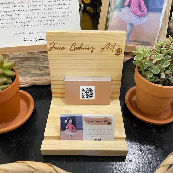 Personalized Business Card Display / Business Card Holder / Add Your ...