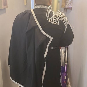 Black Robe, Grim Reaper Costume, Ceremonial Robe, Wizard Tunic, Hooded ...