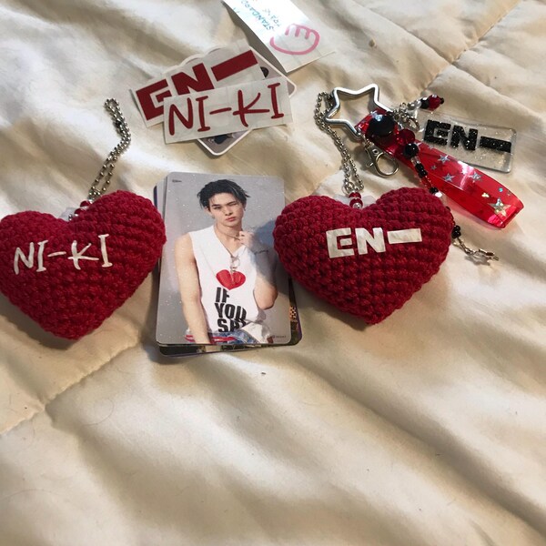 Enhypen ROMANCE: UNTOLD XO Inspired Red Heart Crochet Charm - Etsy Canada