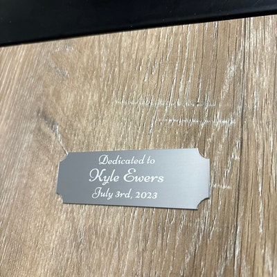 Engraved Silver Plate, Bright Silver Aluminum Plaque Engraving Trophy ...