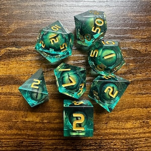 Mountain Forest Dice, Handmade Resin Dice Sharp Edge Dice, Dnd Dice Set ...