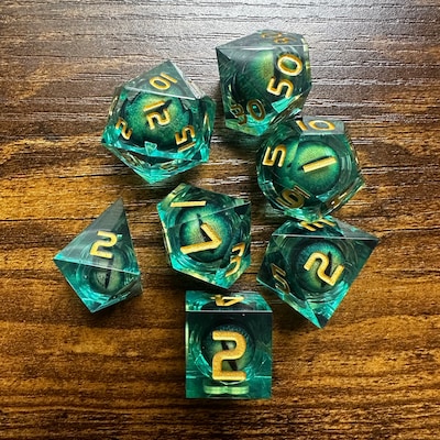 Mountain Forest Dice, Handmade Resin Dice Sharp Edge Dice, Dnd Dice Set ...
