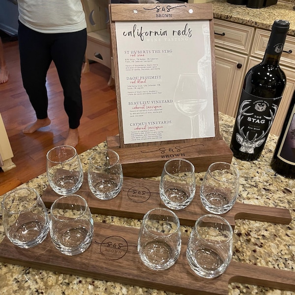 Shot Flight Board | Custom Engraved Solid Wood | Personalized Shot ...