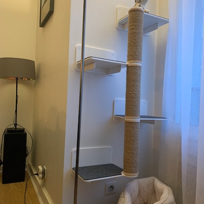 Wood Cat House Wall Cat Bed Furniture for Cats Modern Cat Furniture Cat ...