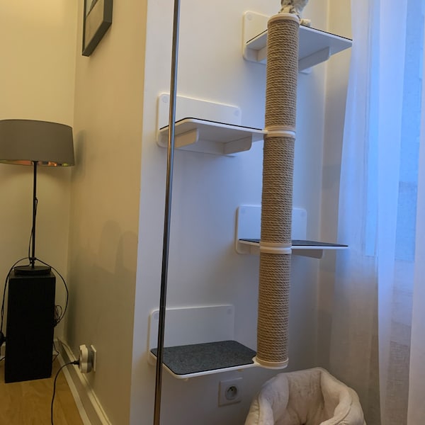 White Cat House Cat Trees Modern Cat Furniture Cat House Cat Shelf Cat ...