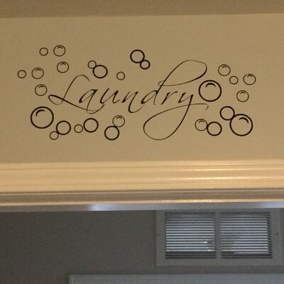 Laundry With Bubbles Wall or Window Decal - Etsy