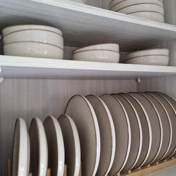 Beige Modern Porcelain Dinnerware Set: Salad Bowl & Plate Tableware - Etsy