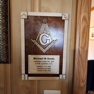 Masonic Past Master Plaque Custom Wood Engraved - Etsy
