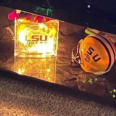LSU TIGERS Lighted Glass Block Nightlight and Decor louisiana State ...