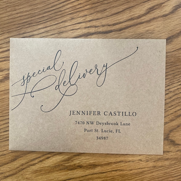 Special Delivery Envelope Address Template Elegant Envelope Address ...