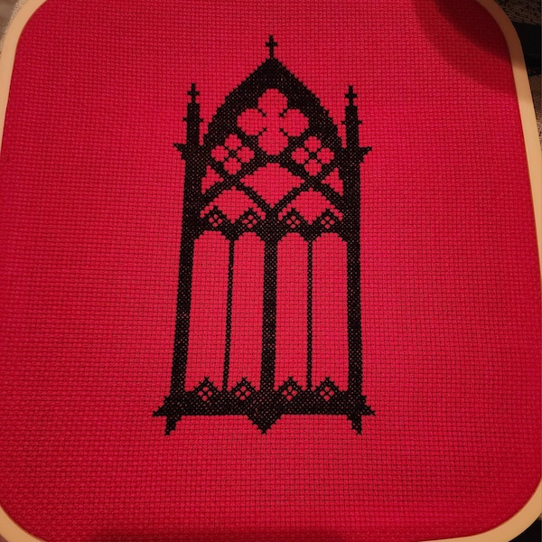 Gothic Cathedral Window Gothic Cross Stitch Pattern Gothic Architecture ...