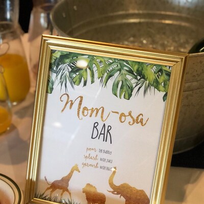 8x10 Custom Safari Sign Template Editable Jungle Sign Gold - Etsy
