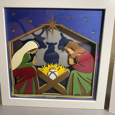 3D NATIVITY Shadow Box 3D CHRISTMAS Svg for Cricut for - Etsy